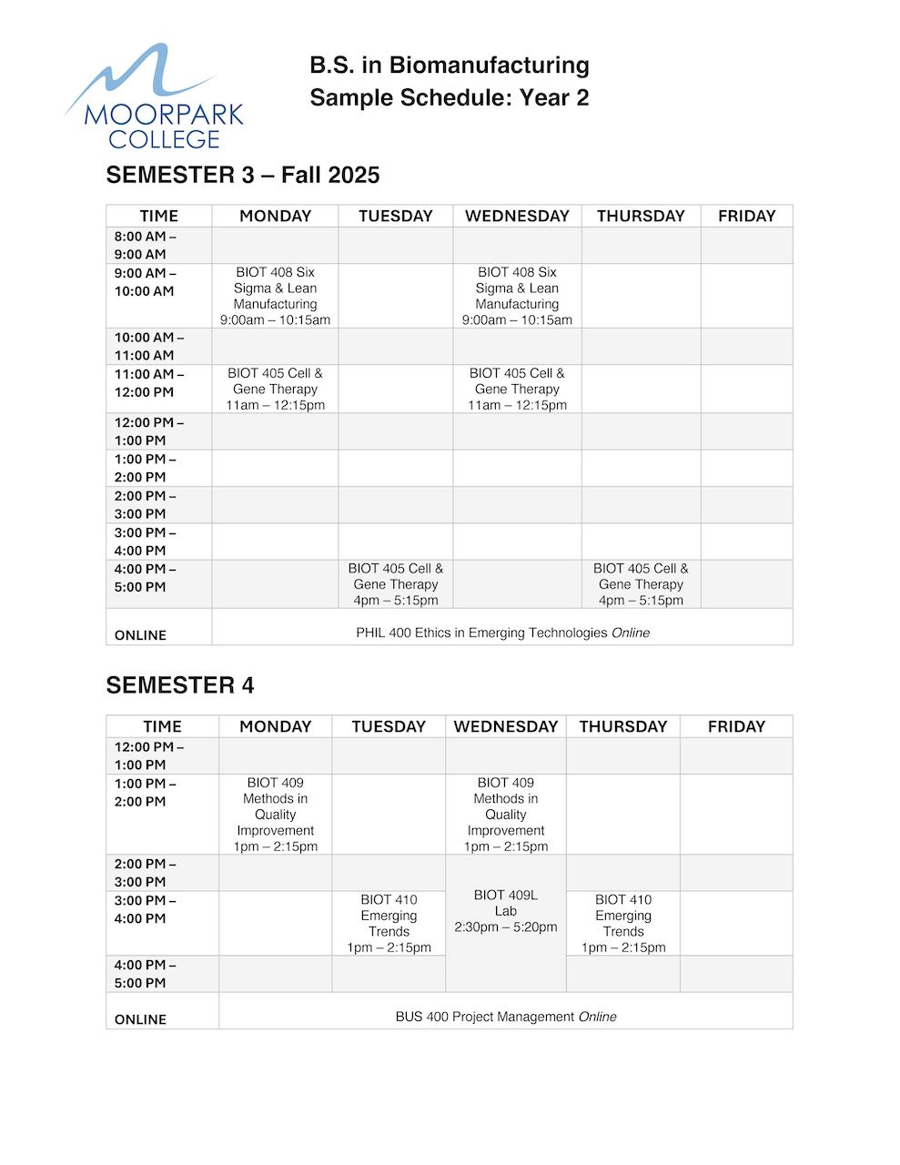 Biomanufacturing | Moorpark College